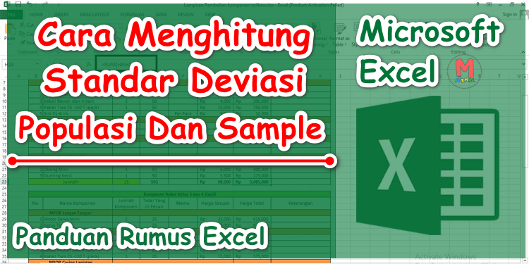 Rumus Standar Deviasi Excel Untuk Sample dan Populasi - M Jurnal Rumus Standar Deviasi Excel Untuk Sample dan Populasi - M Jurnal