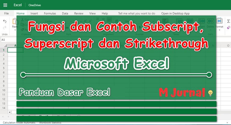 Belajar Excel: Subscript, Superscript, dan Strikethrough - M Jurnal Belajar Excel: Subscript, Superscript, dan Strikethrough - M Jurnal